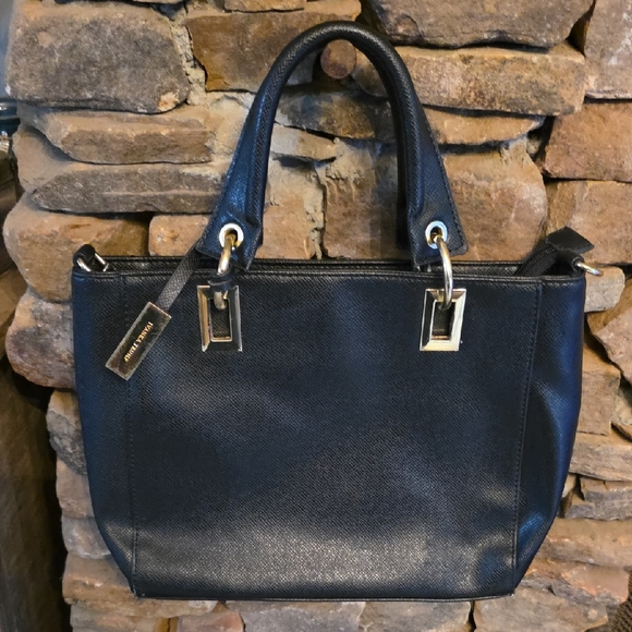 Ivanka Trump | Bags | Ivanka Trump Black Tote With Gold Accents | Poshmark